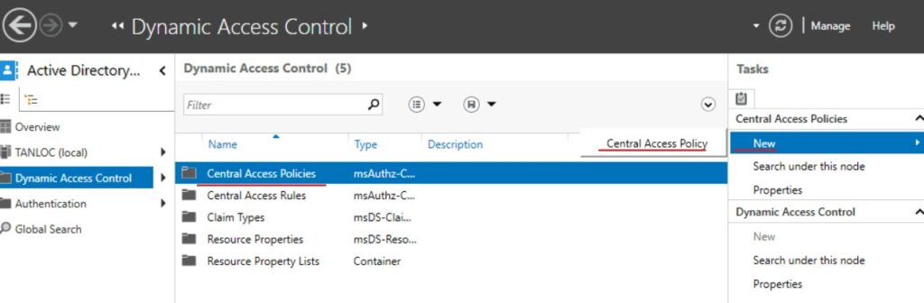 Lab Windows Server 2022 Module 5 Triển Khai Dynamic Access Control