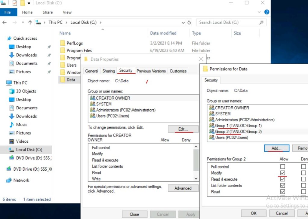 Lab Windows Server 2022 – Module 5 Triển Khai Dynamic Access Control