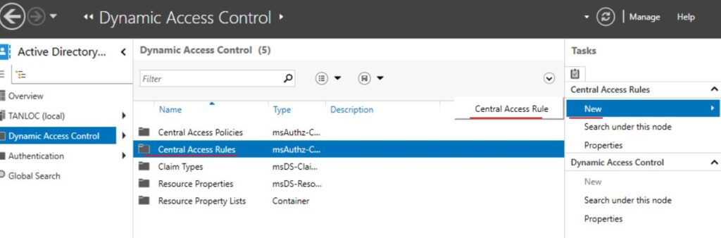 Lab Windows Server 2022 – Module 5 Triển Khai Dynamic Access Control