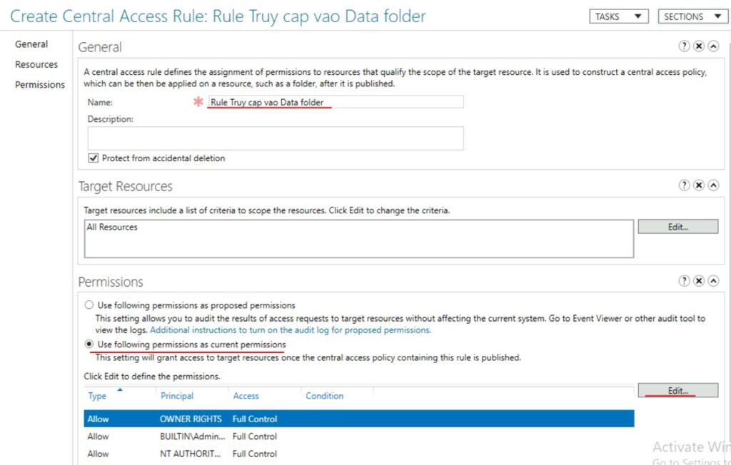 Lab Windows Server 2022 – Module 5 Triển Khai Dynamic Access Control